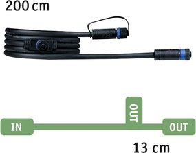 P 5021 Plug & Shine set LED světelný objekt hvězda vč. 2m-kabel a trafo IP67 3000K 2,8W bílá - PAULMANN