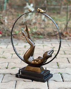 Bronzová socha soška - Tanečnice v obručí
