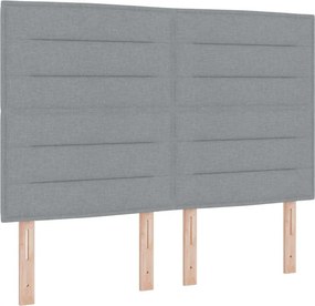 Postel s boxspringem s matrací Světle šedá 140 x 200 cm textil 3340501