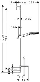 Hansgrohe Raindance Select E, sprchová souprava 120 3jet EcoSmart 9 l/min se sprchovou tyčí 90 cm, bílá/chromová, HAN-26623400