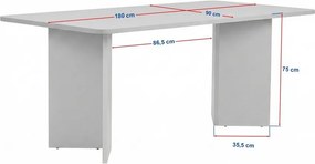 Jídelní stůl v dekoru dubu 90x180 cm Linza – Kalune Design