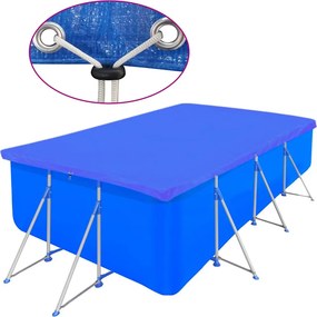 Krycí plachty na bazén 2 ks PE obdélníkové 90 g/m² 394 x 207 cm 3082803