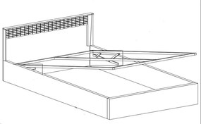 Casarredo - Komfort nábytek Postel NATURAL N17, 160x200, s úložným prostorem,  ribbeck/kostka