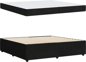 Rám postele Černá 200 x 200 cm textil 3398440