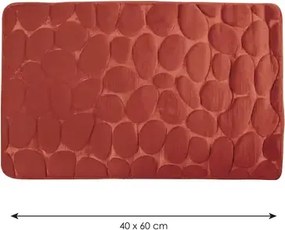 MSV PEBBLES koupelnová předložka 40 x 60 cm terakota / PU pěna / proti