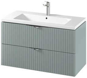 Cersanit Tirso, závěsná umyvadlová skříňka 994x447x572 mm + keramické umyvadlo, zelená matná, S801-546