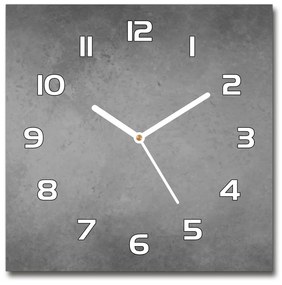 Wallmuralia Skleněné hodiny na stěnu Betonové pozadí 30x30 cm