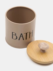 Sinsay - Úložná krabička s nápisem „Bath“ - hnědá