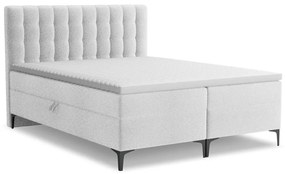 Boxspring postel s úložným prostorem 140x200 cm ve stříbrné barvě Puhala – Makamii