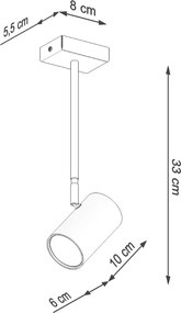 Sollux Lighting Stropní svítidlo NORANO černé