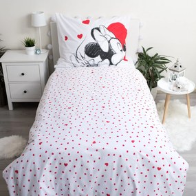 Jerry Fabrics Bavlněné povlečení 140x200 + 70x90 cm - Mickey a Minnie "Love 05"
