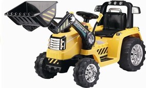 LEAN CARS Elektrický traktor s bagrem na baterie ZP1005 pro děti žlutý