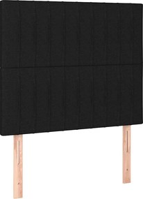 Box spring postel s matrací černá 90x190 cm textil 3137279