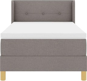 Postel s boxspringem s čelo Taupe 200 x 100 cm textil 3341283
