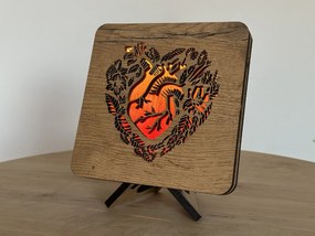 "Srdce" lampa 19x19cm provedení povrchu: dub světlý