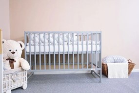 NEW BABY Dětská postýlka New Baby Basic 120 x 60 cm šedá