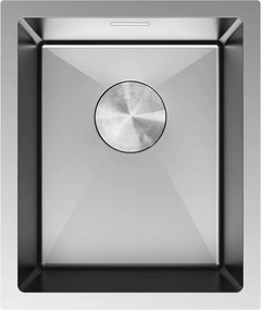 Mexen Trixo, 1-komorový nerezový dřez 370 x 440 mm, broušená ocel, 6412371000-01