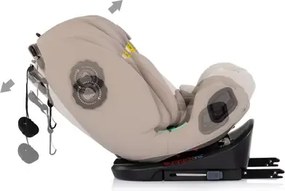 CHIPOLINO Autosedačka Techno i-Grow i-Size Latte / 40-150 cm / Isofix