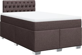 Box spring postel s matrací tmavě hnědá 120x190 cm textil 3285837