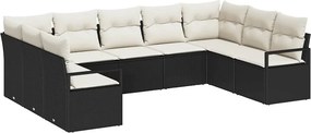 Set pohovek 9 ks Černá polyratan 3346537