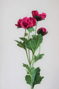 Růžová umělá sasanka 62cm
