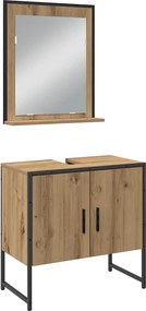 Sada koupelnového nábytku 4 ks Hnědá 33 x 33 x 185,5 cm 3334410