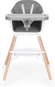 Dětská židlička 2v1 BABY ECOTOYS šedá