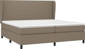 Box spring postel s matrací taupe 200x200 cm textil 3127833
