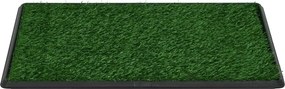 Toaleta pro psy s nádobou a umělou trávou zelená 76x51x3 cm WC 170769