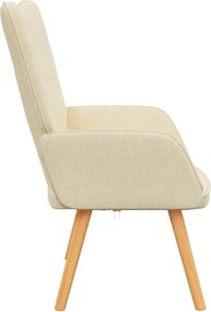 Relaxační křeslo krémové textil 327921