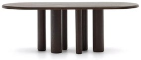 Jídelní stůl lenmai 220 x 105 cm tmavě hnědý MUZZA