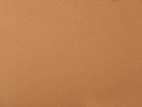Sametový pouf oranžový ⌀ 47 cm LOVETT Beliani