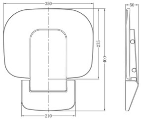 Mereo Mereo, Sedátko do sprchy, duroplast, černé, CSS121B