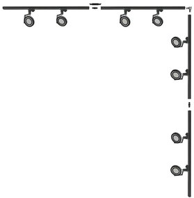 Zuma Line 3590 - Bodové svítidlo v lištovém systému MASTER 8xGU10/15W/230V černá