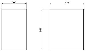 Sapho ODETTA skříňka spodní dvířková 30x50x43,5cm, pravá/levá, bílá lesk DT300-3030