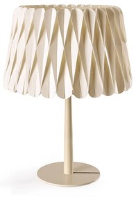 Dřevěná stolní lampa Lola Table  Dřevěná stolní lampa Lola Barva nohy: Matná slonovinová bílá, Dekor: Slonovinově bílý