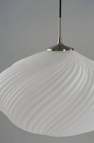 Bílé/ve stříbrné barvě stmívatelné závěsné svítidlo z opálového skla ø 50 cm Meringue – Jotex
