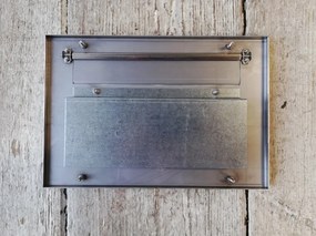 Poštovní schránka pro zazdění nastavitelná hl. 30-50 cm - NEREZ, 3 x zvonek, 3 x jmenovka