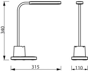 Philips - LED Stmívatelná dotyková stolní lampa BUCKET LED/7W/5V 1800 mAh CRI 90