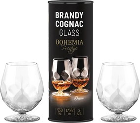 BOHEMIA PRESTIGE DESIRE SKLENICE NA KOŇAK V TUBĚ 530 ML SADA 2KS