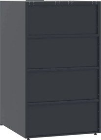 Box na 3 popelnice antracitový 207 x 79 x 117 cm ocel 3279983
