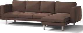 Potah na pohovku IKEA Norsborg 4-místná se šezlongem barva hnědá látka pletený vzor
