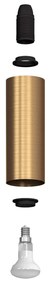 creative cables Fermaluce vintage nastavitelné kovové nástěnné bodové svítidlo se stínidlem Tub-E14 Barva: Matná měď