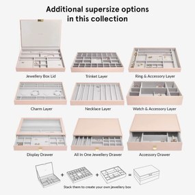 Stackers, Šperkovnice se šuplíkem Blush Supersize Display Drawer | růžová 75811