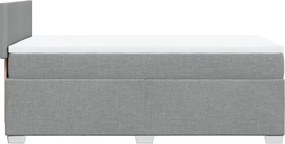 Box spring postel s matrací světle šedá 90x200 cm textil 3285764