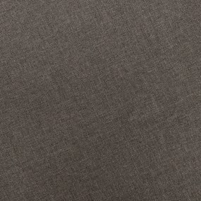 Křeslo s podnožkou taupe textil 320159