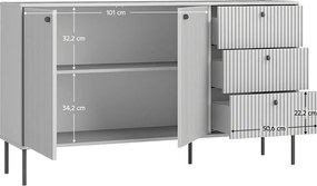 Komoda ARIS 2D3S, šedá