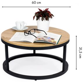 Moderní industriální konferenční stolek 60 cm