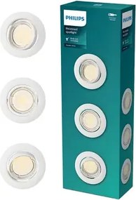 Philips Peridot Rec Kit Rd bílá / Zapuštěné svítidlo / GU10 / 3 ks / I