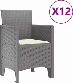 Zahradní jídelní souprava 13 ks Světle šedá Ratan Polt 3378791